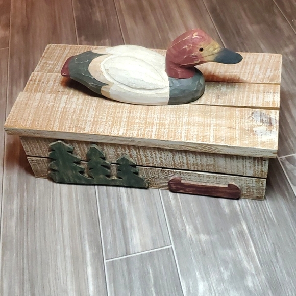 Storage & Organization | Rustic Wooden Duck Storage Box | Poshmark